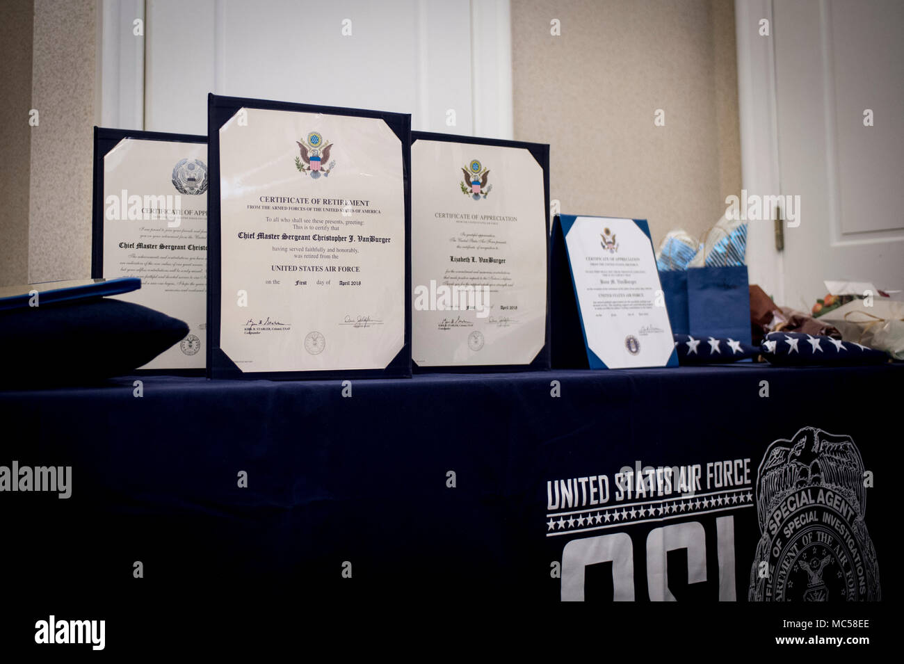 Certificates on table hi-res stock photography and images - Alamy