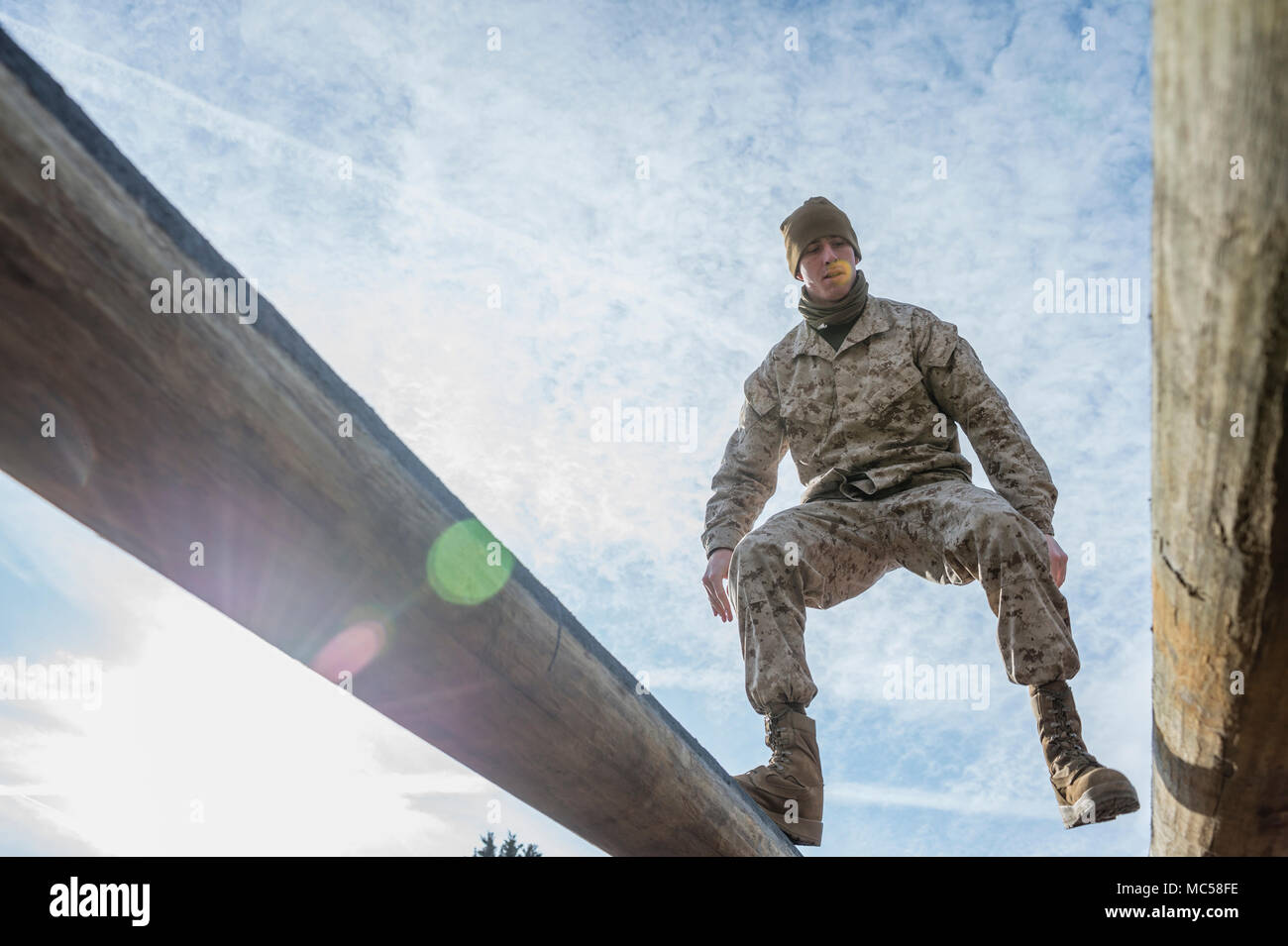 U.S. Marine candidates with Officer Candidates school (OCS) participate ...