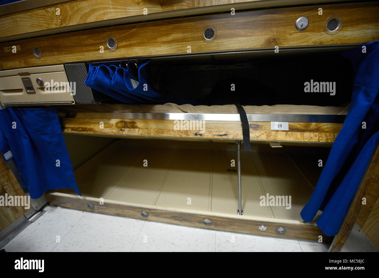 180112-N-JE719-207 ATLANTIC OCEAN - A photo of a rack aboard Pre ...