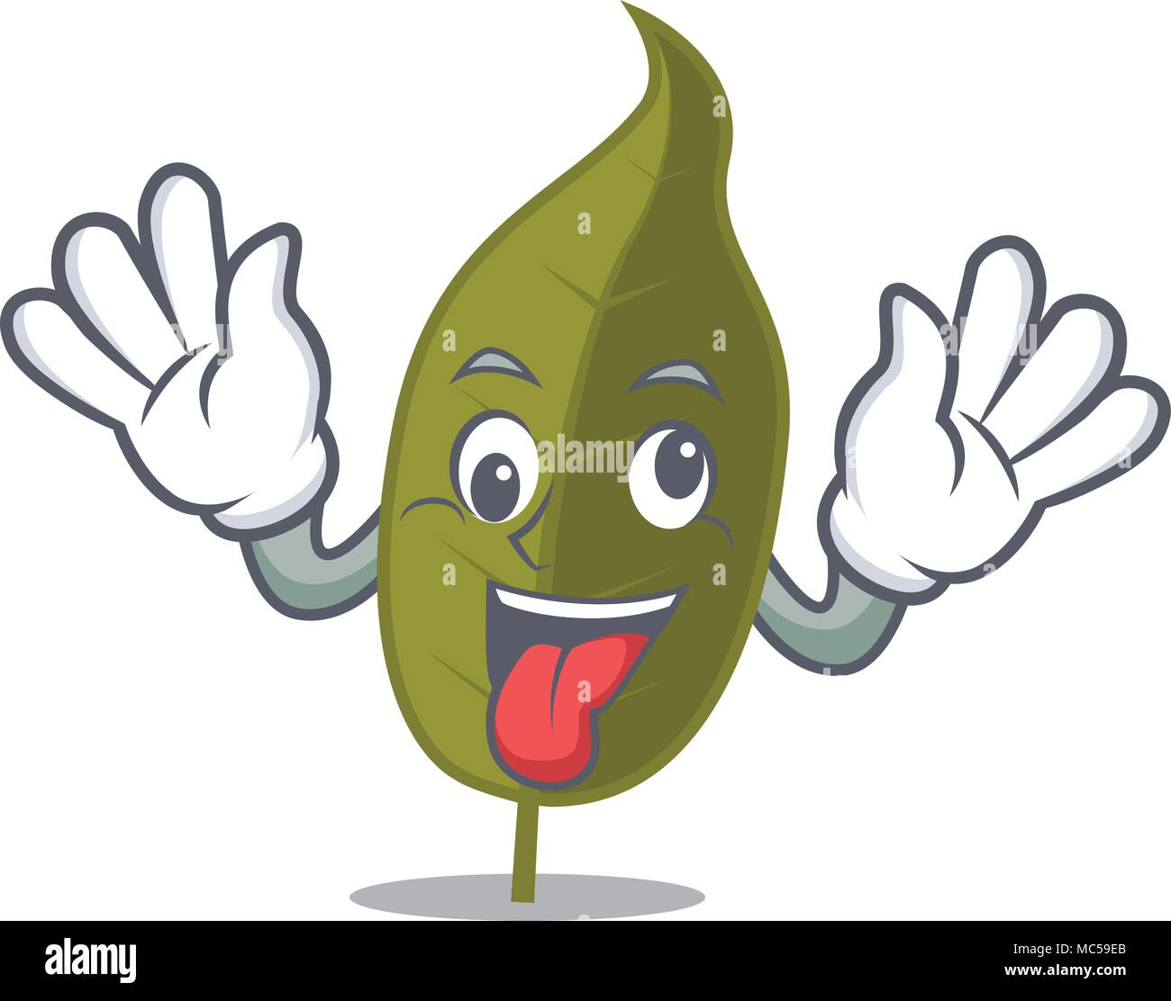 Crazy bay leaf mascot cartoon Stock Vector Image & Art - Alamy