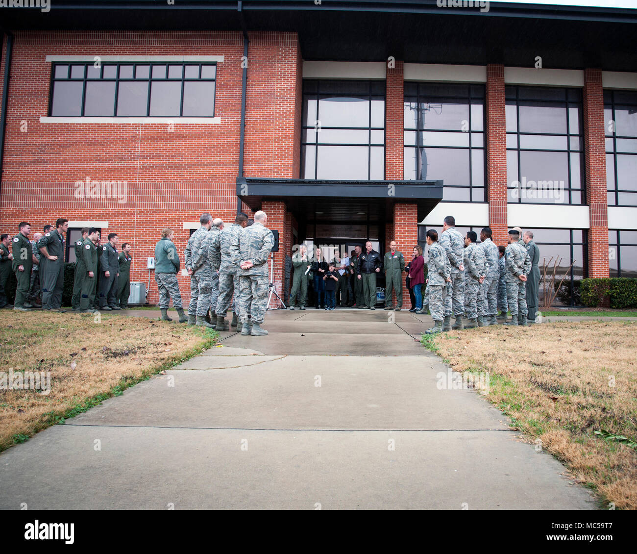 Members of the Air National Guard's 149th Fighter Wing gathered to hear ...