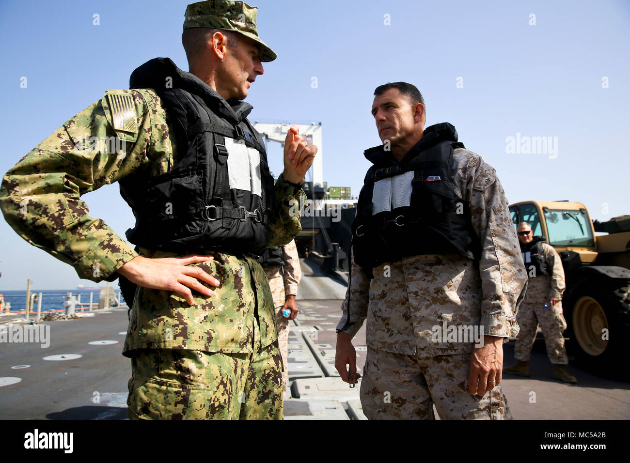 U.S. 5TH FLEET AREA OF OPERATIONS (Jan. 24, 2018) (left to right) U.S ...