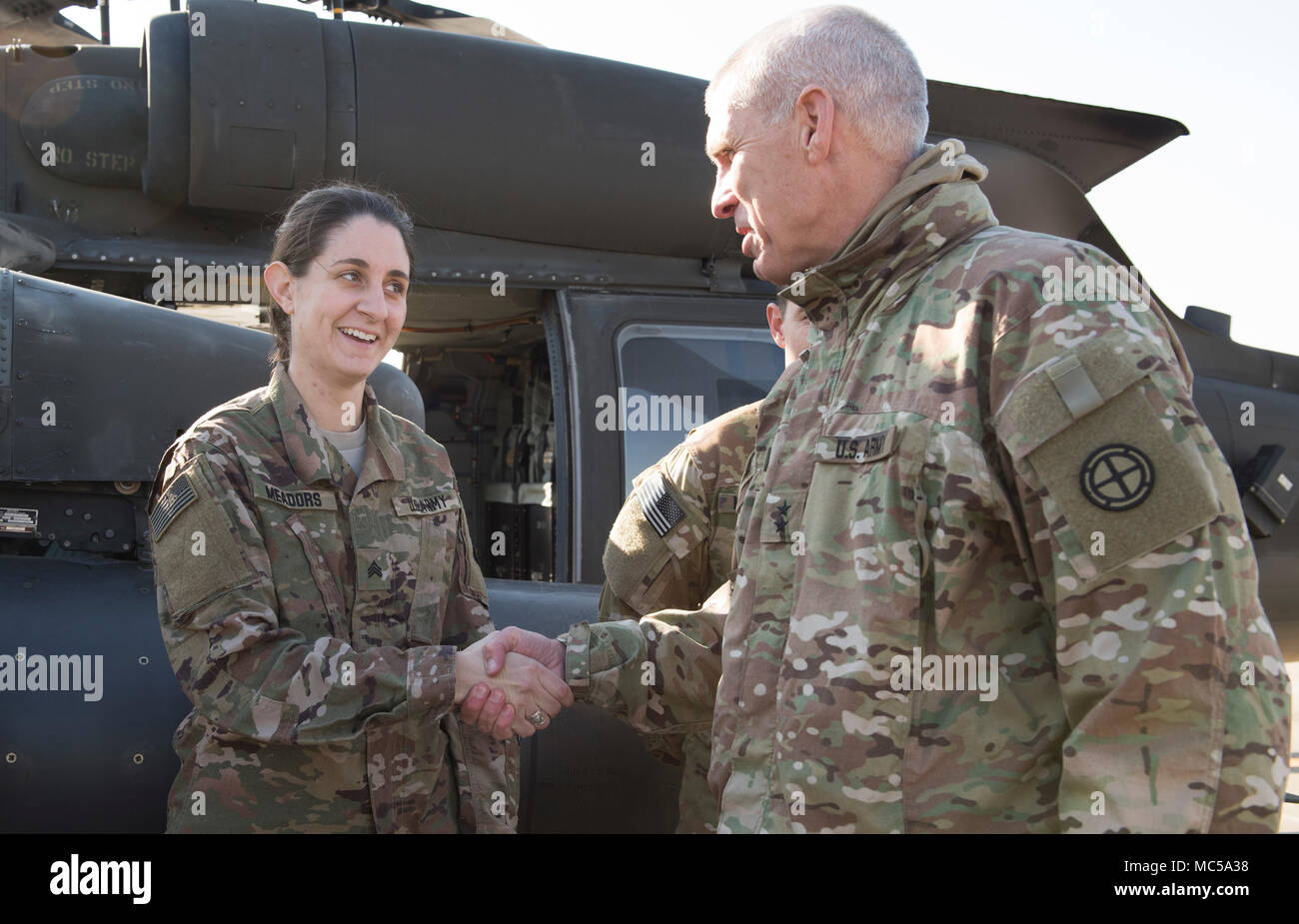 U.S. Army Maj. Gen. Victor J. Braden, 35th Infantry Division commanding ...