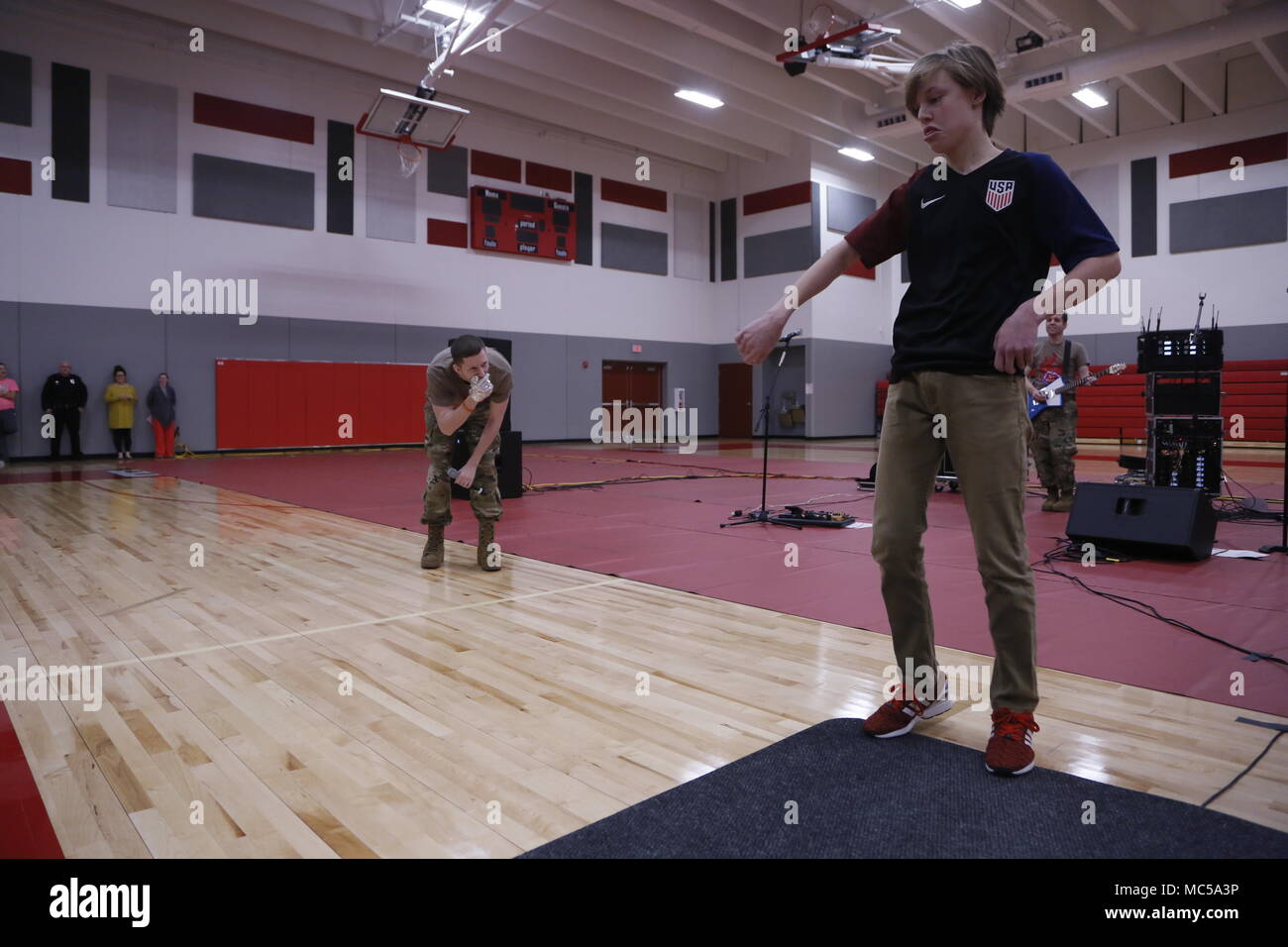 SPC Zach Nickerson performs Michael Jackson's "Billie Jean" with the ...