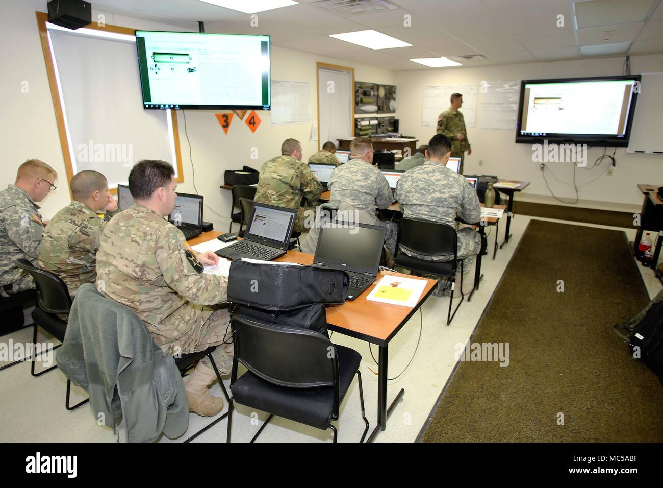 Students in the 89B Ammunition Supply Course, taught by the 13th ...
