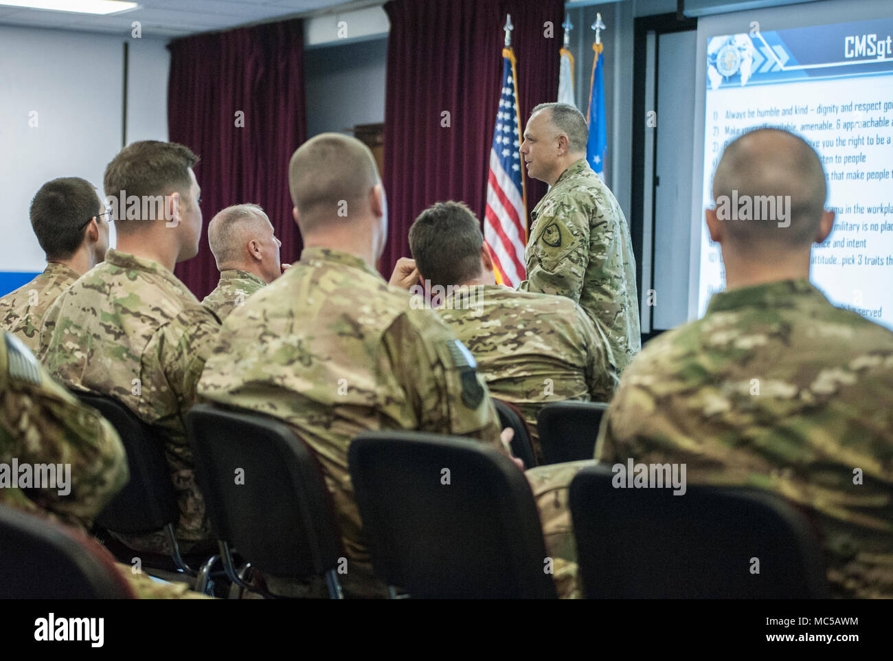 U.S. Air Force Chief Master Sgt. Matthew Caruso, command senior ...