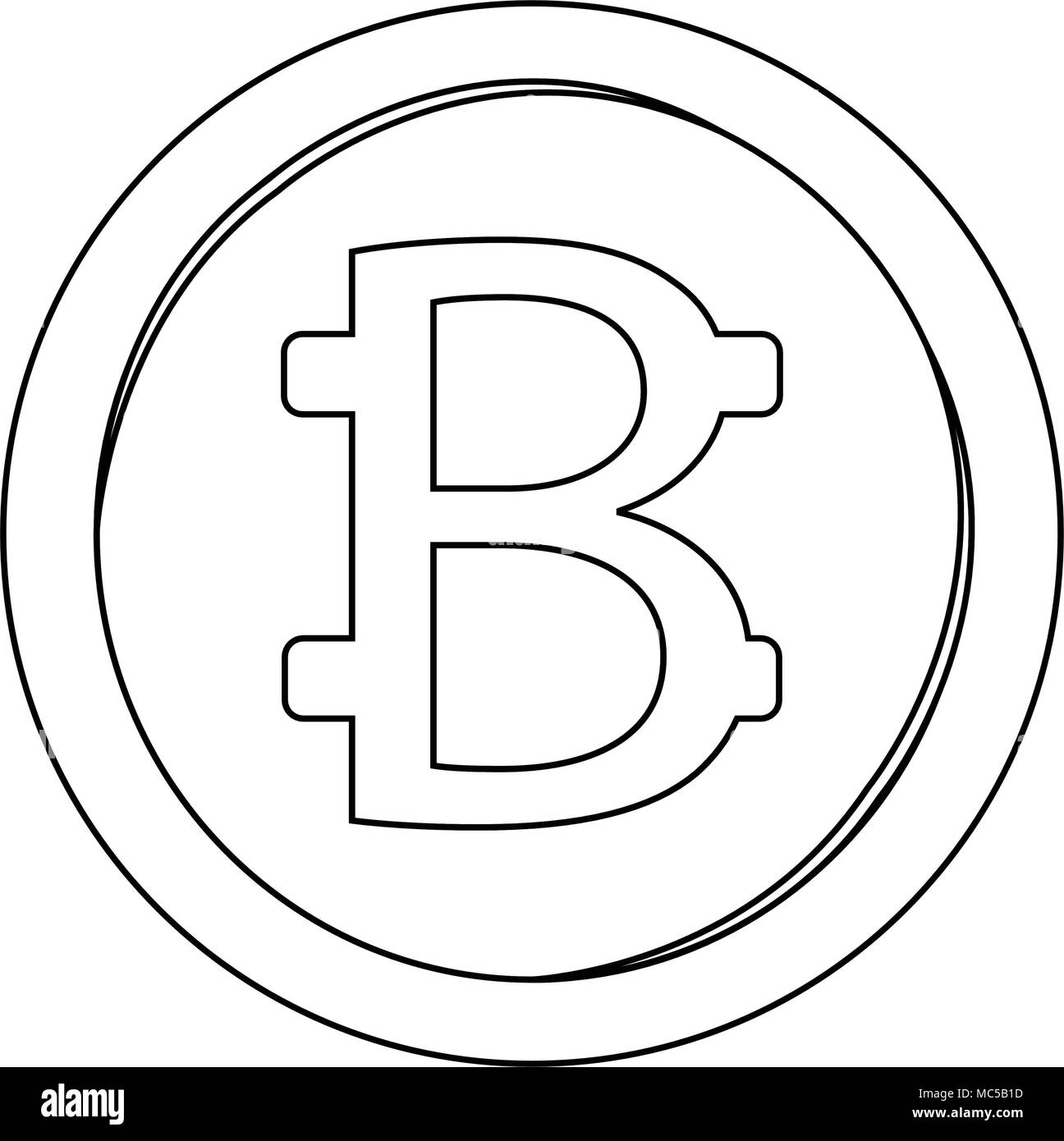 abstract virtual coin object on a white background Stock Vector Image ...
