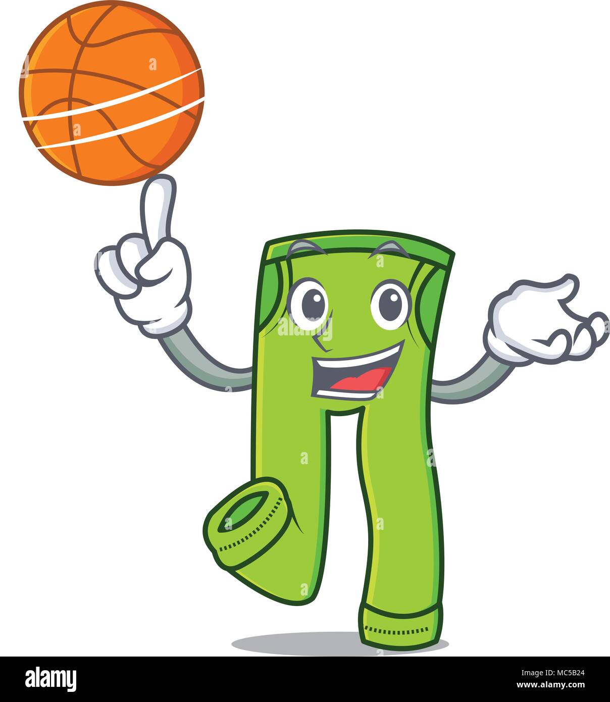 With basketball pants character cartoon style vector illustration Stock ...