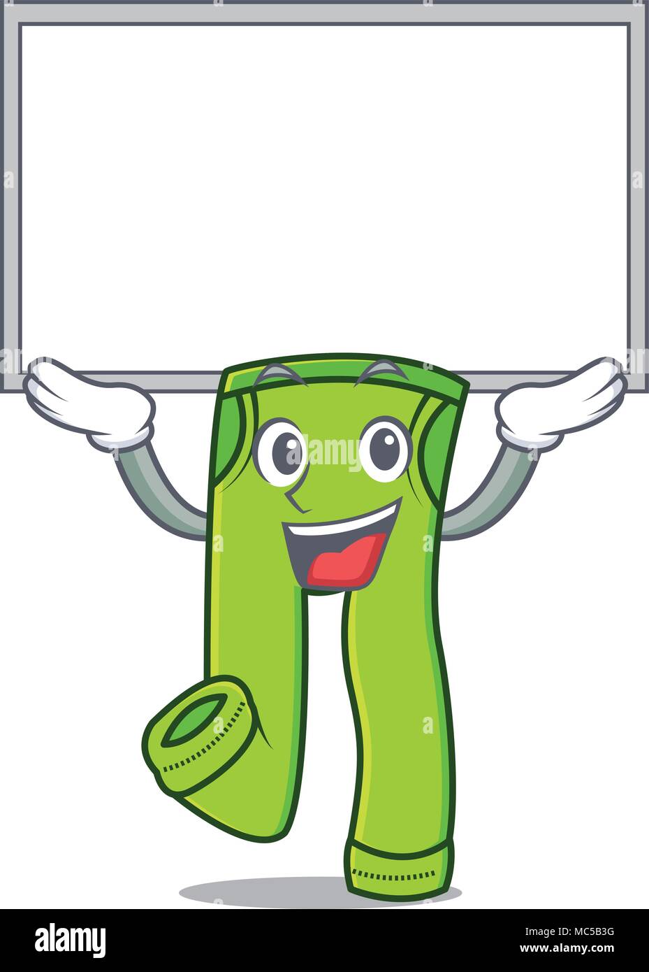 Up board pants character cartoon style vector illustration Stock Vector ...