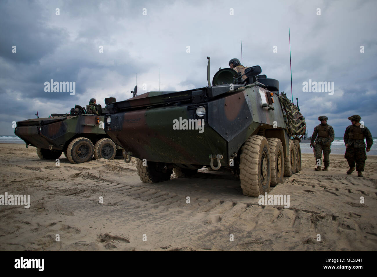 U.S. Marine landing support specialists with Special-Purpose Marine Air ...