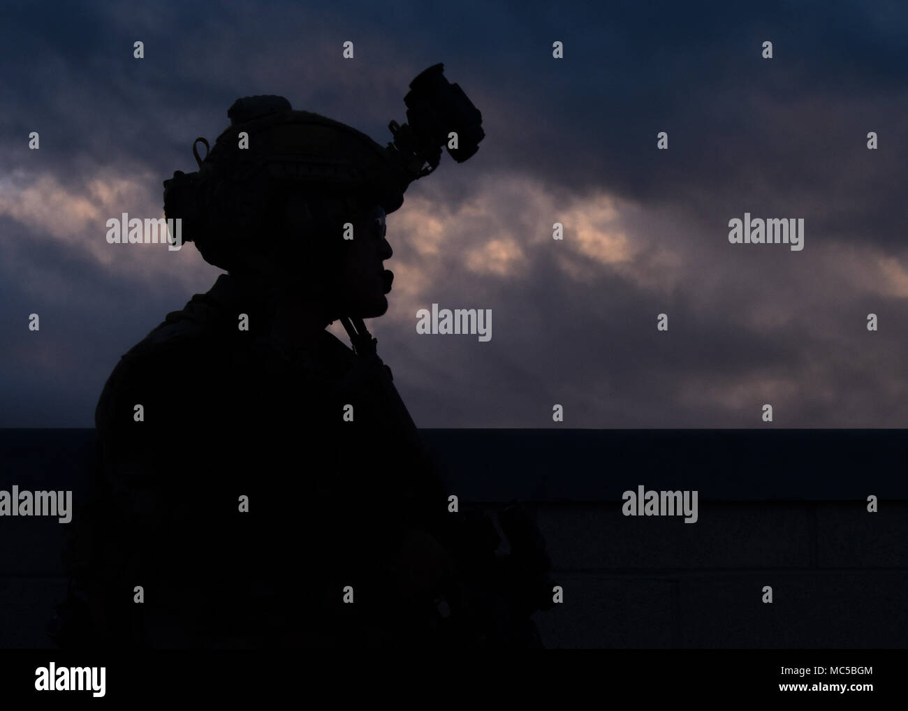 A U.S. Air Force combat rescue officer from the 48th Rescue Squadron ...