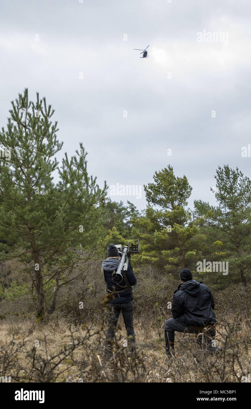 A Lithuanian National Defence Volunteer Forces (KASP) fires a simulated ...
