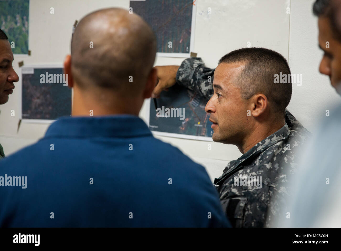 Panamanian police Capt. Javier Bethancourt, deputy operations officer ...