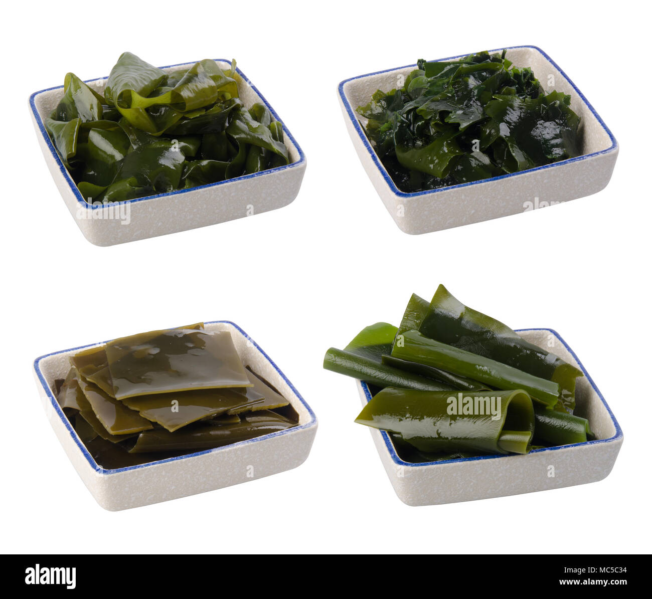 collection seaweed. dry seaweed on the white background Stock Photo - Alamy