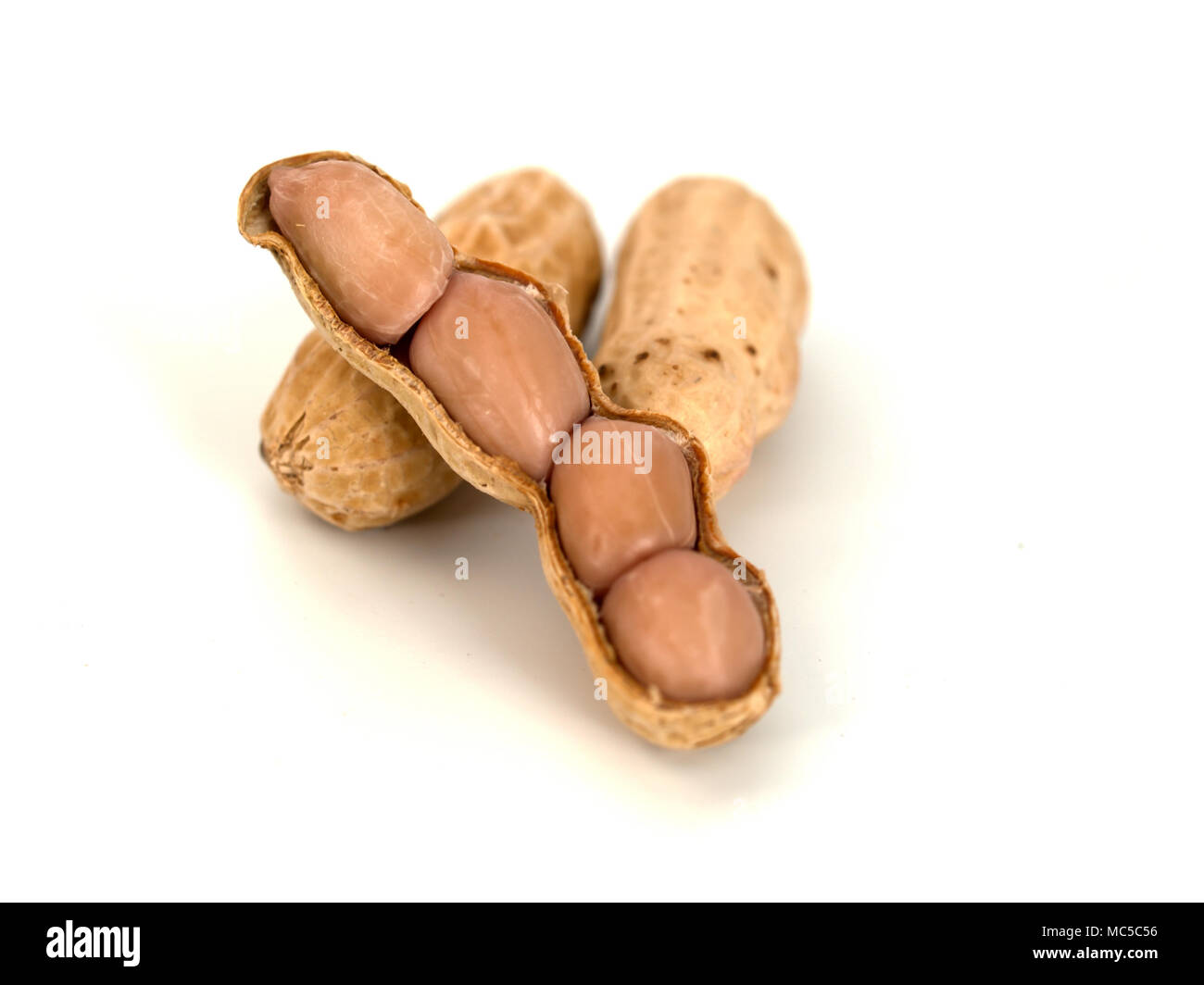 groundnut, put on a white background. food health Stock Photo - Alamy