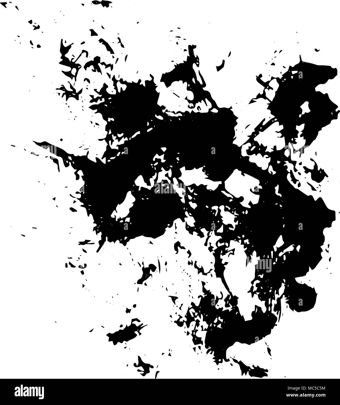black ink splash, abstract grange vector illustration Stock Vector ...
