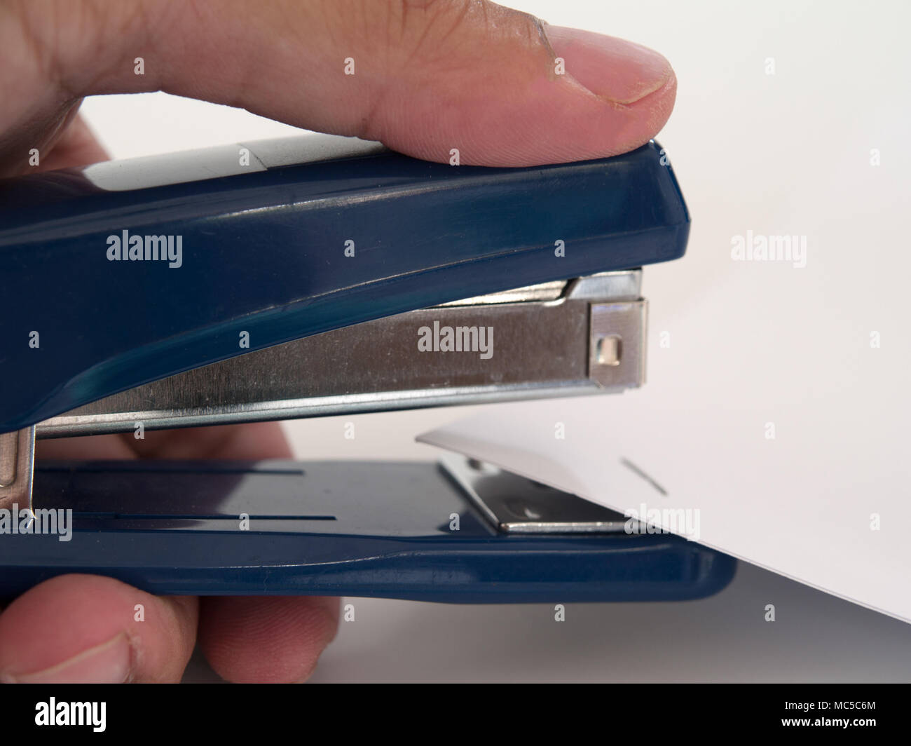 Stapler, made of steel and good texture. Cover with plastic Stock Photo ...
