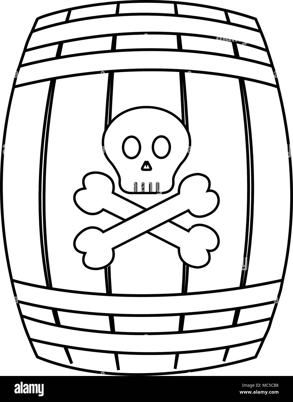 Skeleton pirate treasure chest Stock Vector Images - Alamy