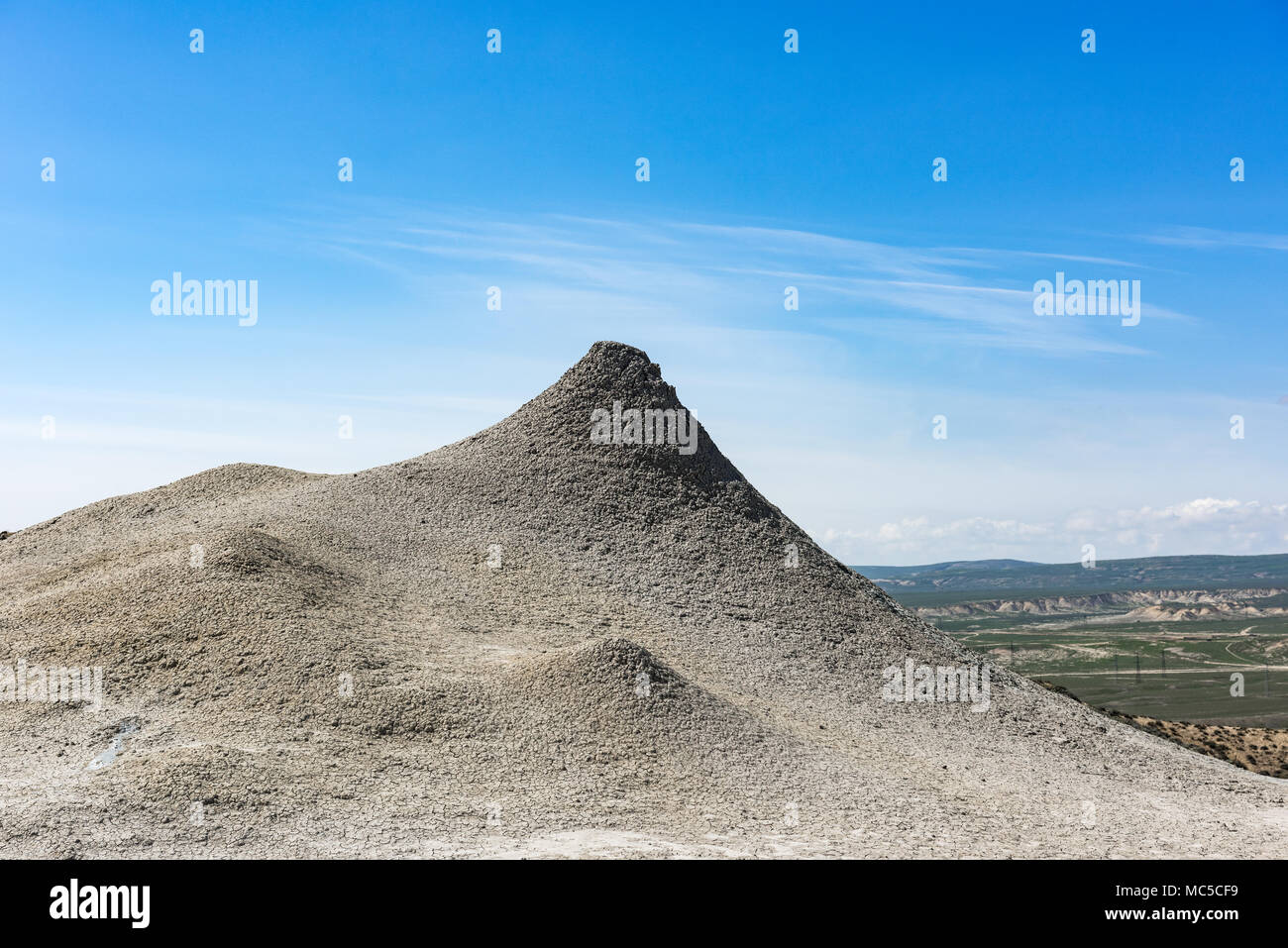 View to mud volcanoes Stock Photo - Alamy