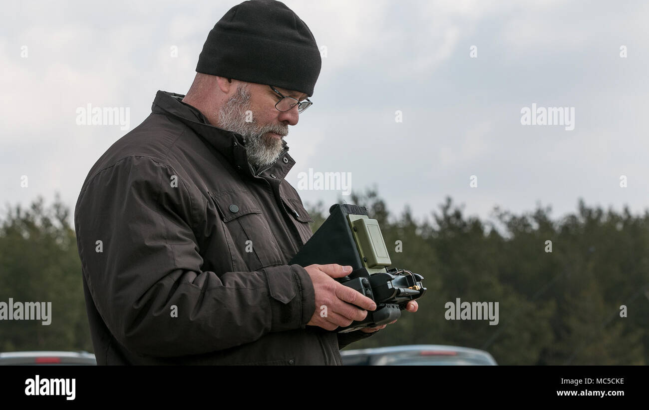 Byron Russell, an operator for an unmanned aerial system called the ...