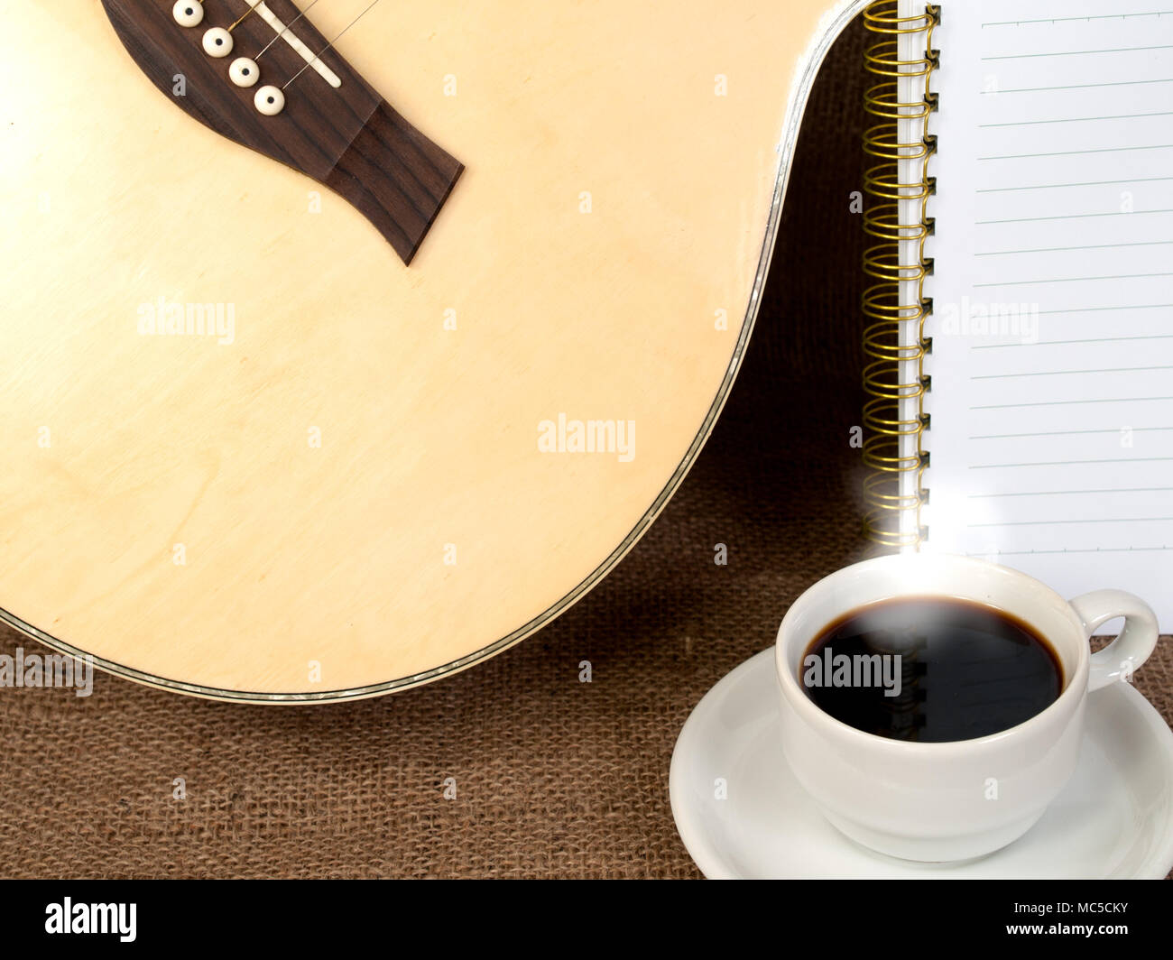 Coffee cup guitar music hi-res stock photography and images - Alamy