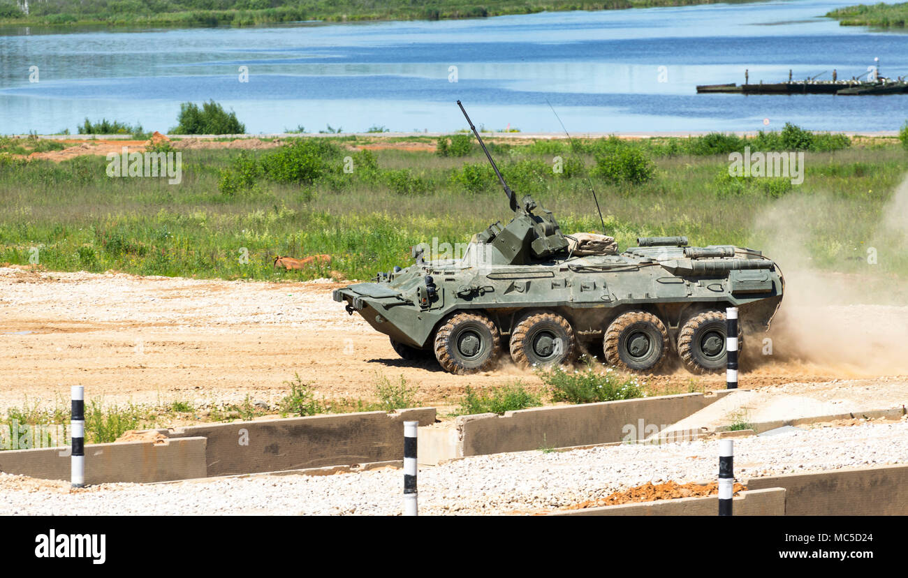 Armoured troop-carrier. The modern military equipment. Outdoor Stock Photo - Alamy