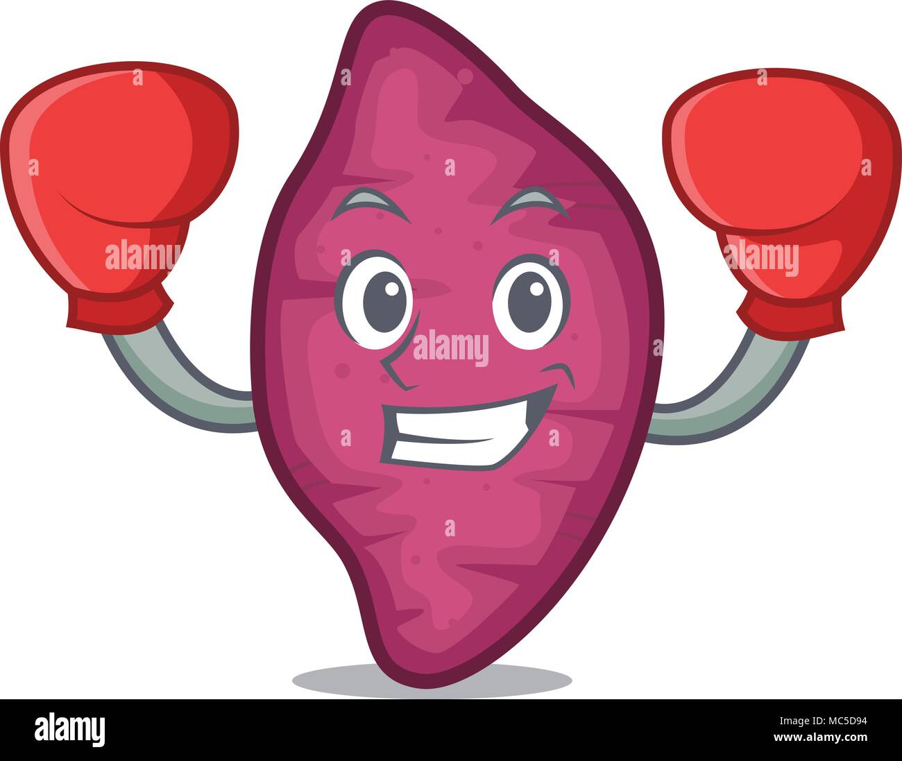Boxing sweet potato character cartoon vector illustration Stock Vector ...