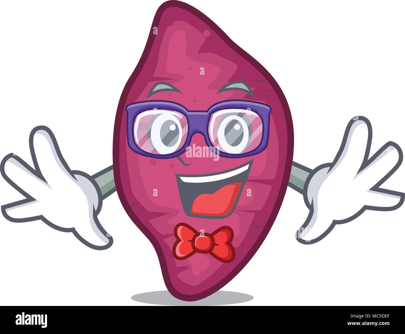 Geek sweet potato character cartoon vector illustration Stock Vector ...