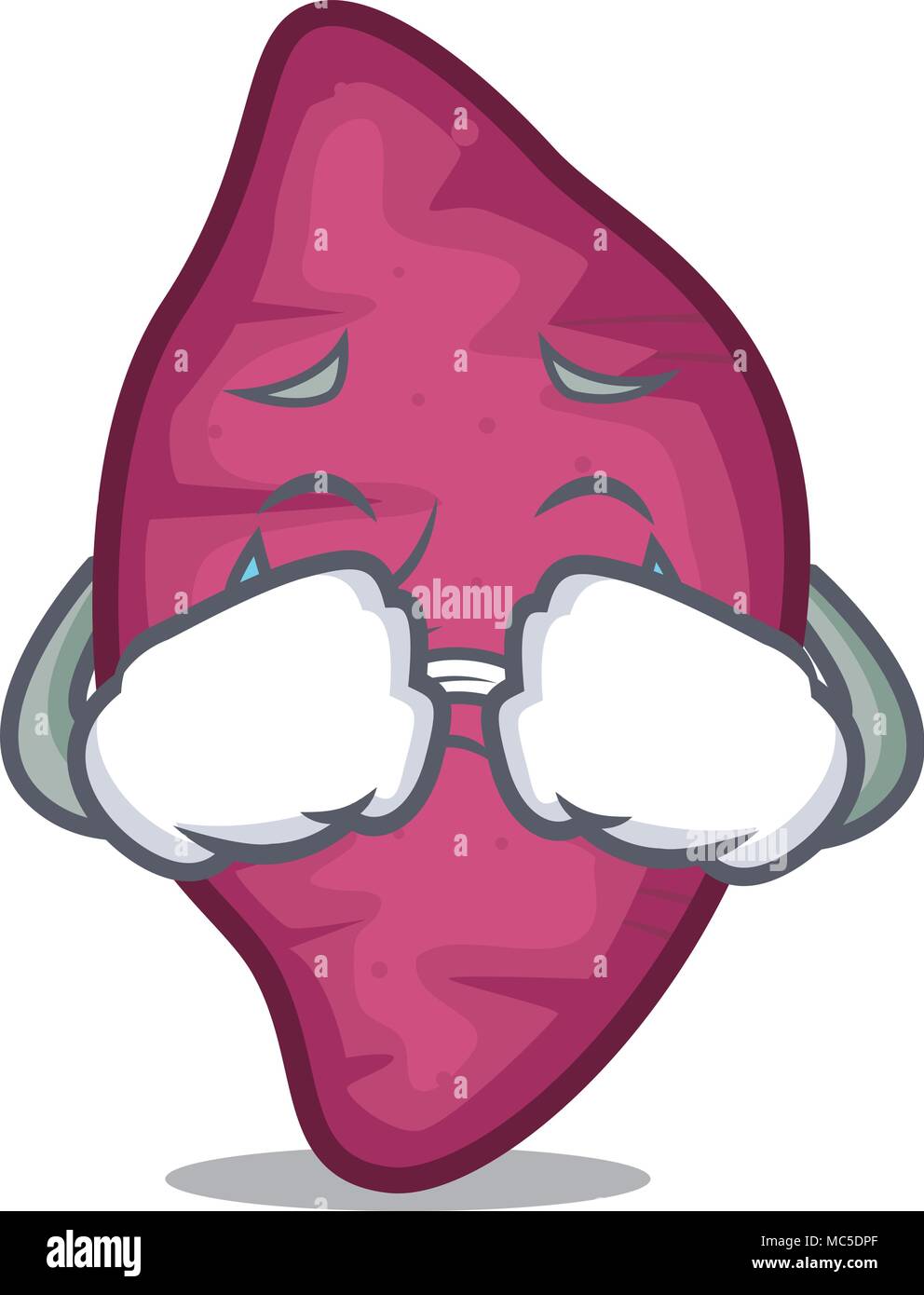 Crying sweet potato mascot cartoon vector illustration Stock Vector ...