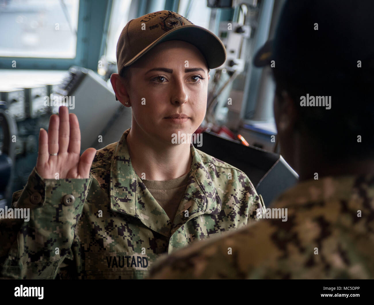 180401-N-RG482-054 PLYMOUTH, England (April 1, 2018) Quartermaster 3rd ...