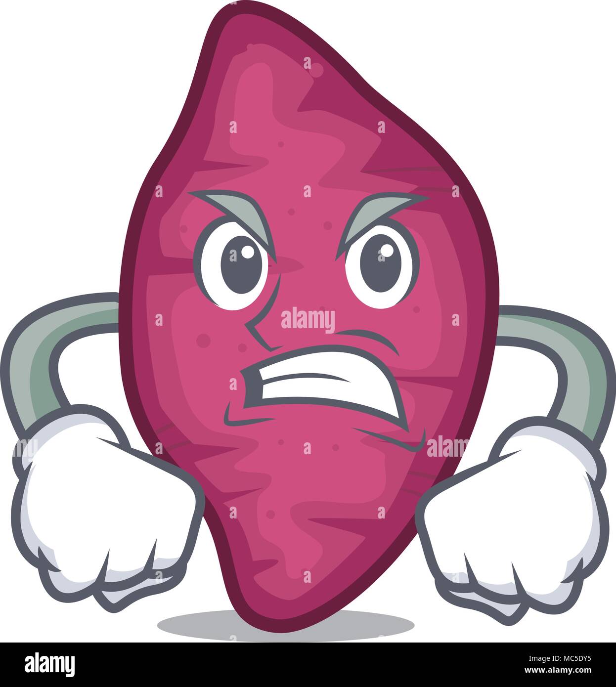Angry sweet potato mascot cartoon vector illustration Stock Vector ...