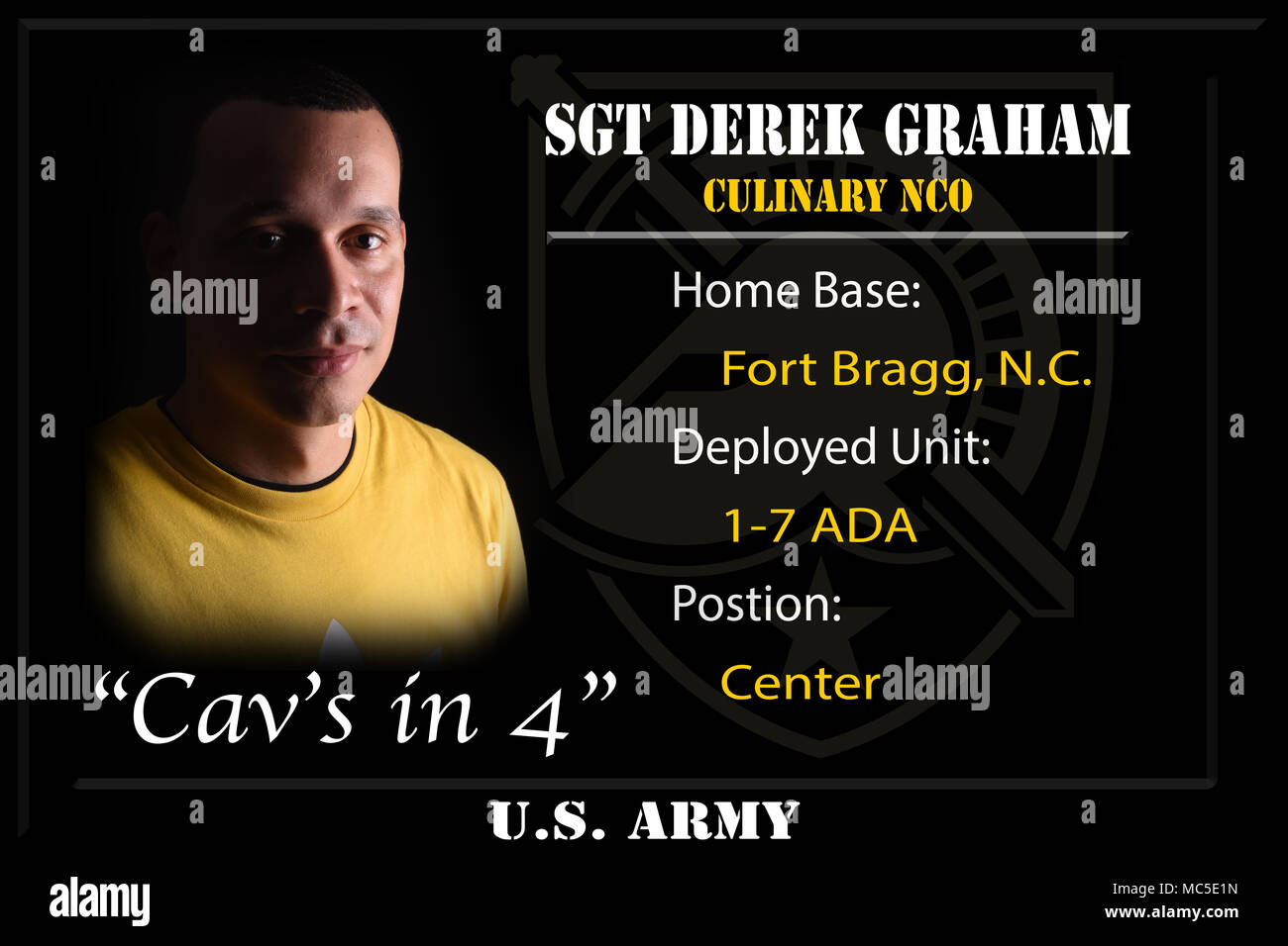 U.S. Army Sgt. Derek Graham, culinary noncommissioned officer in-charge ...