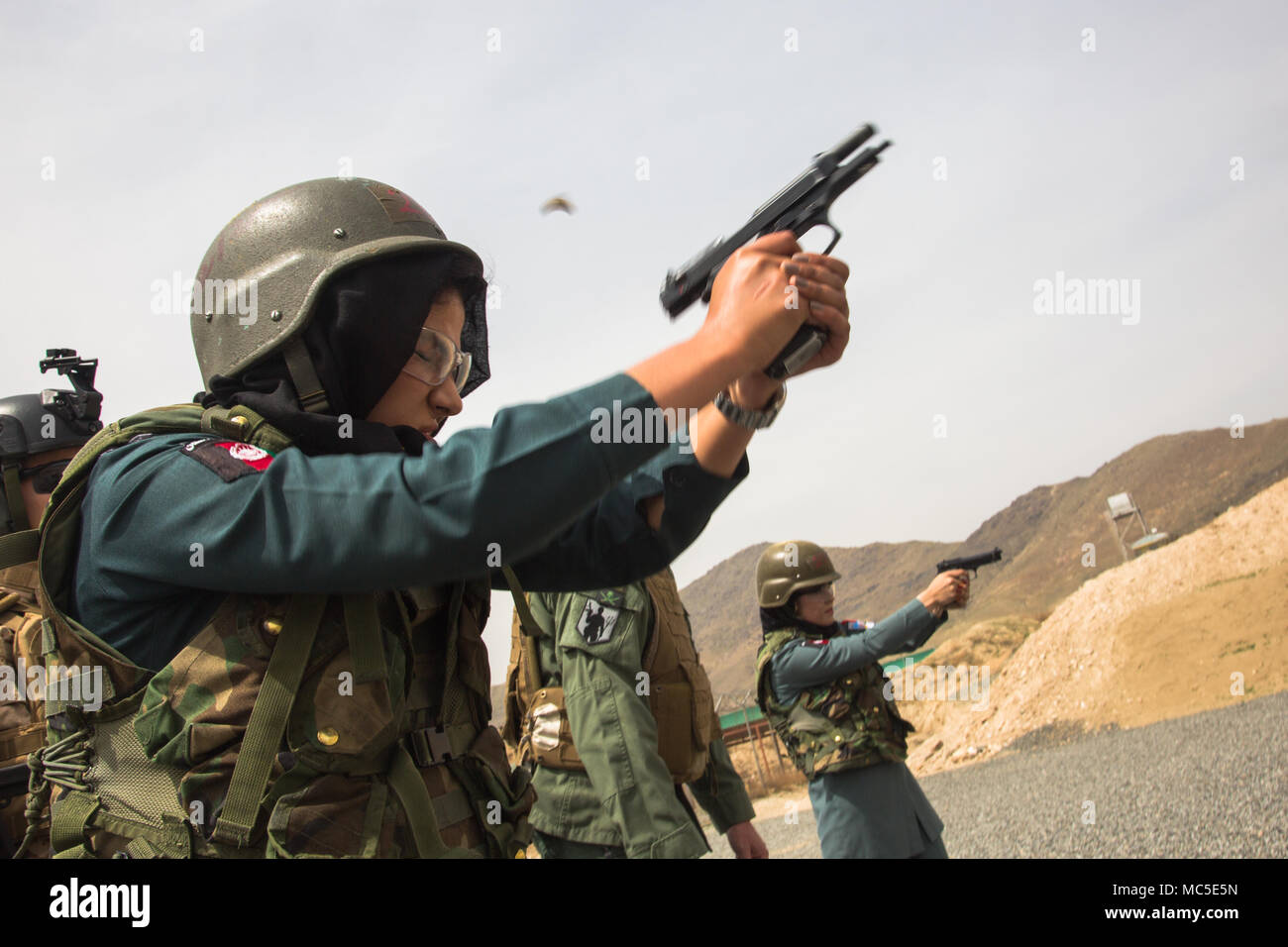 Female operators assigned to the Afghan General Command of Police ...