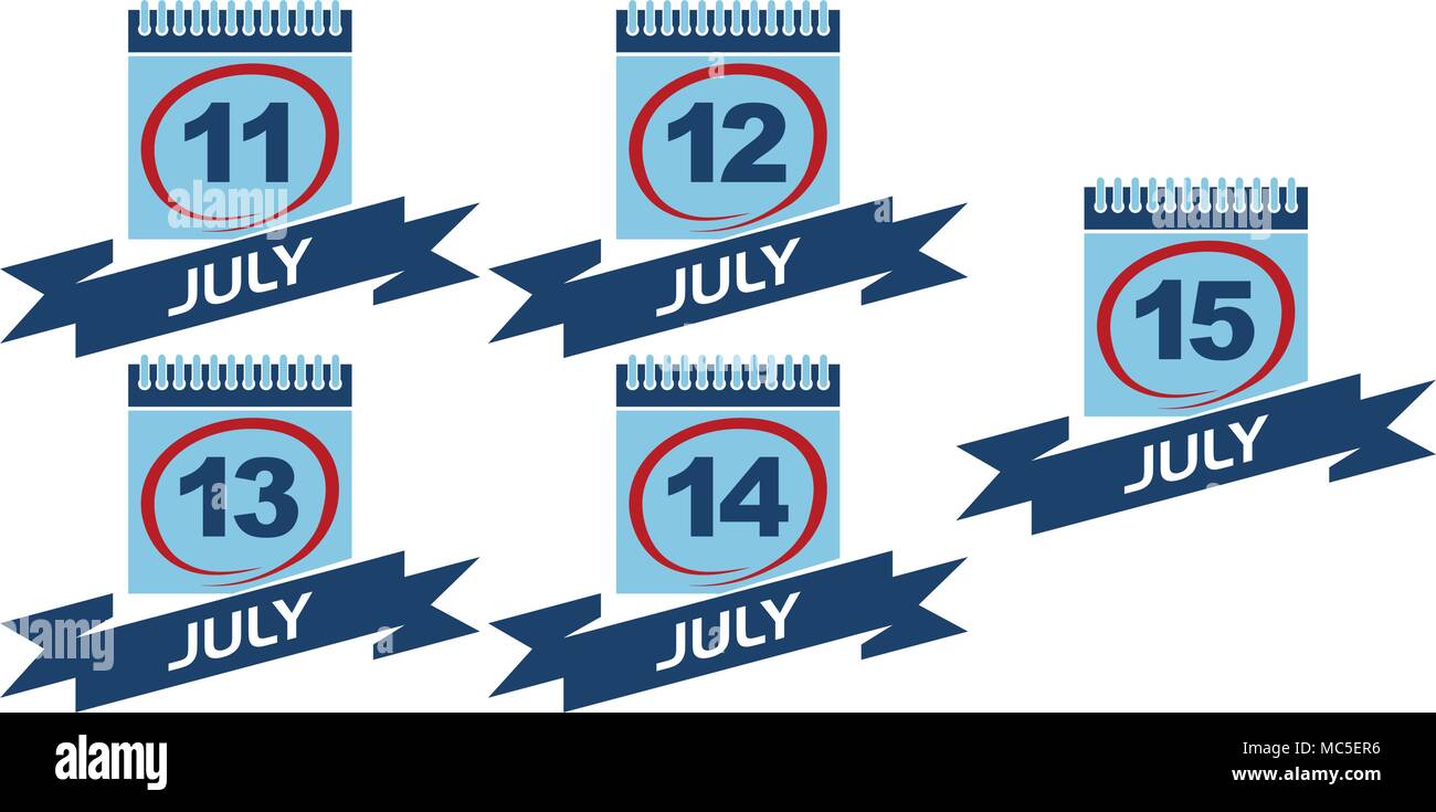 Calendar with Ribbon Set Stock Vector Image & Art - Alamy