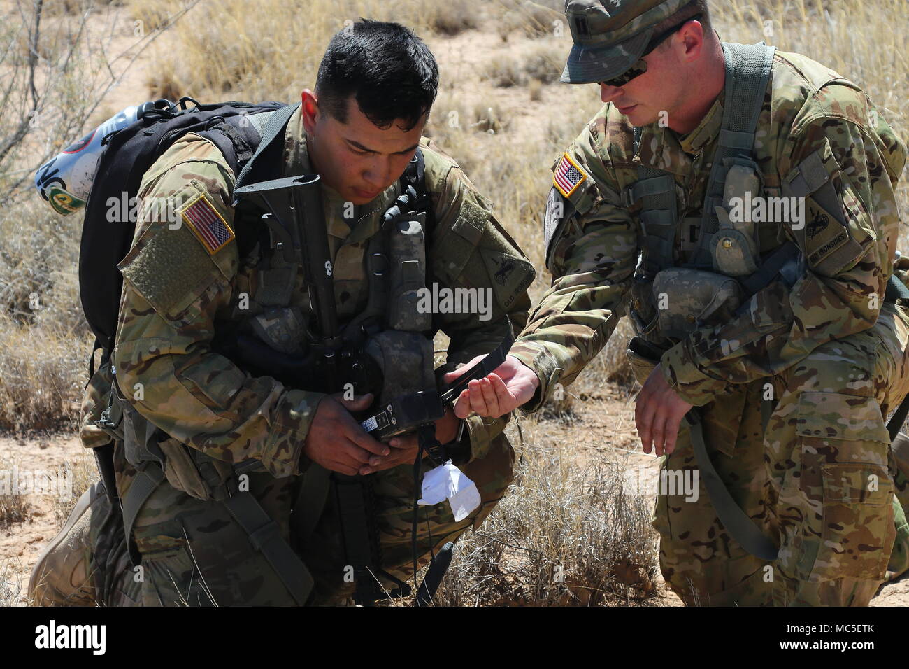 Field training exercise simulating a combat scenario hi-res stock ...