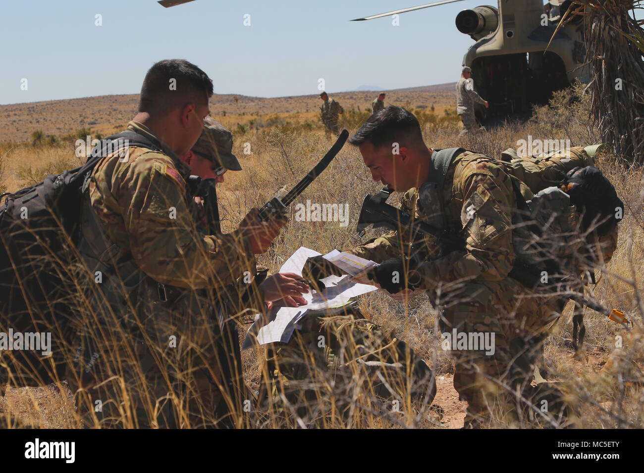Field training exercise simulating a combat scenario hi-res stock ...