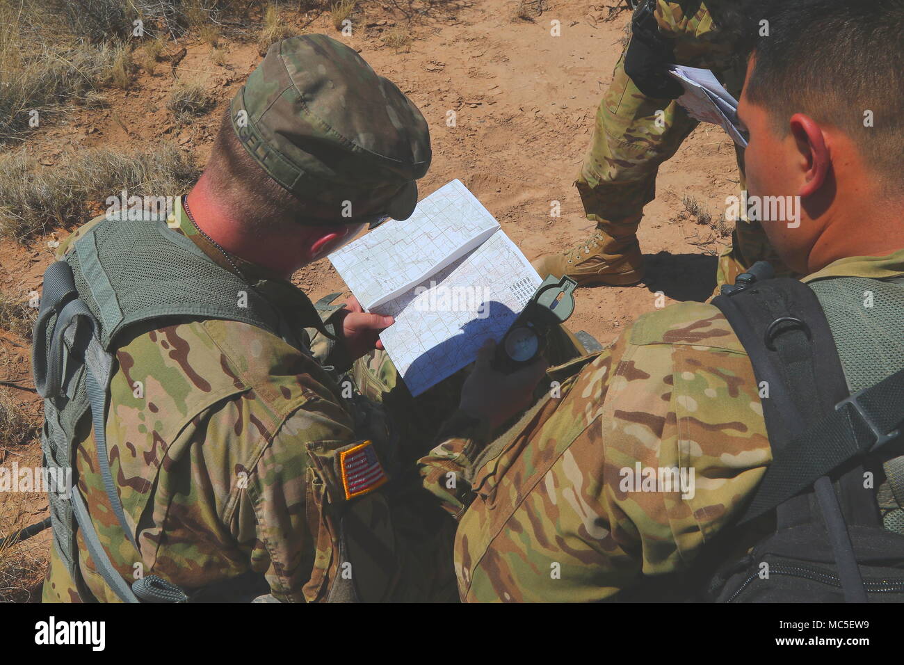 Field training exercise simulating a combat scenario hi-res stock ...