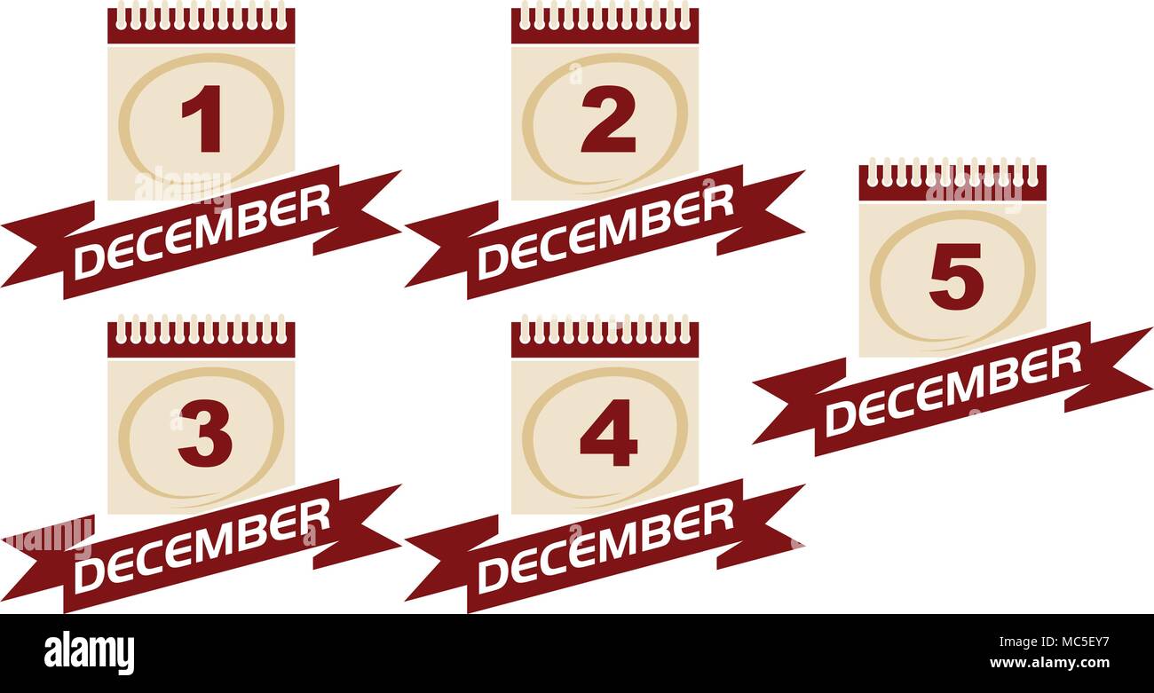 Calendar with Ribbon Set Stock Vector Image & Art - Alamy