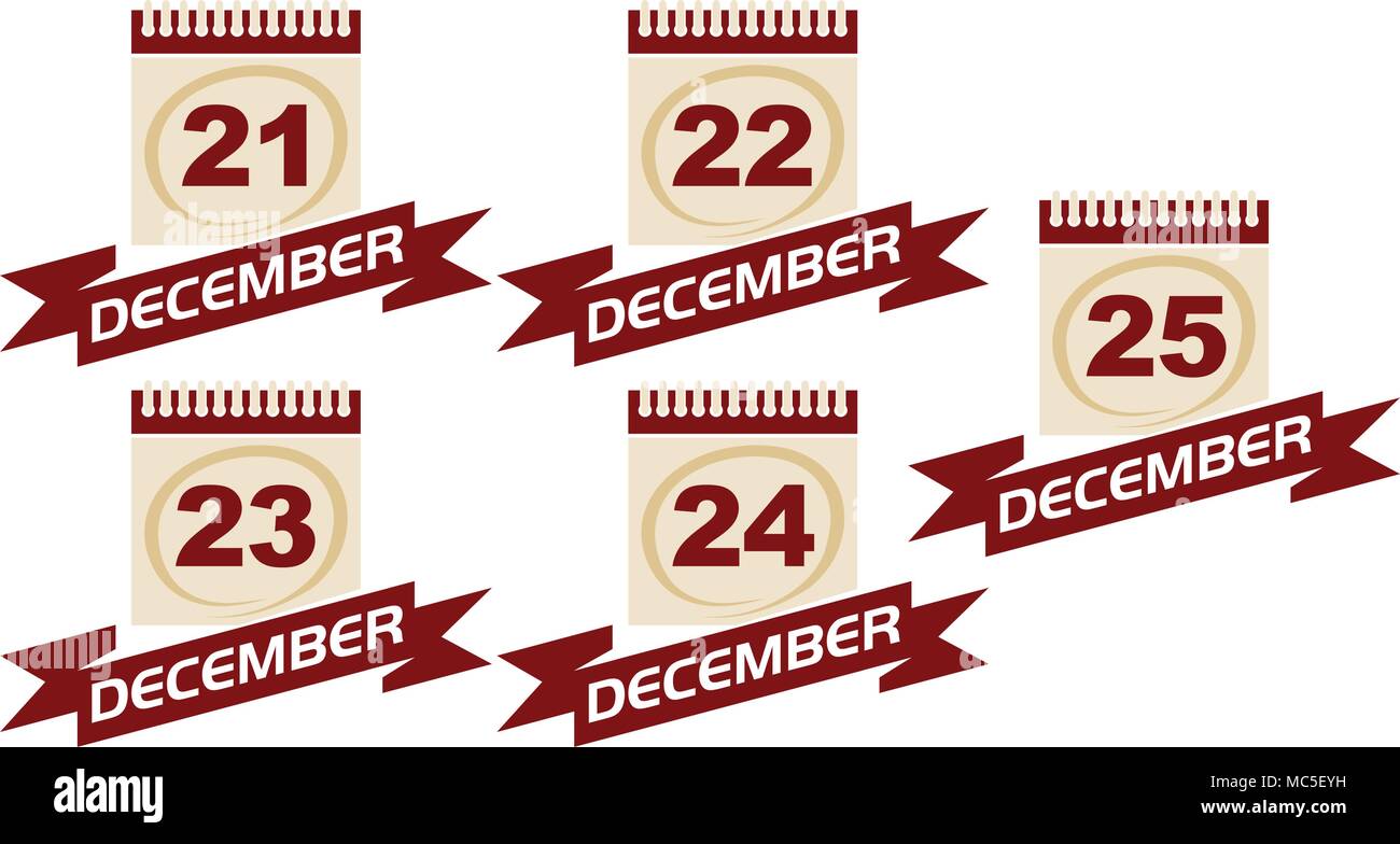 Calendar with Ribbon Set Stock Vector Image & Art - Alamy