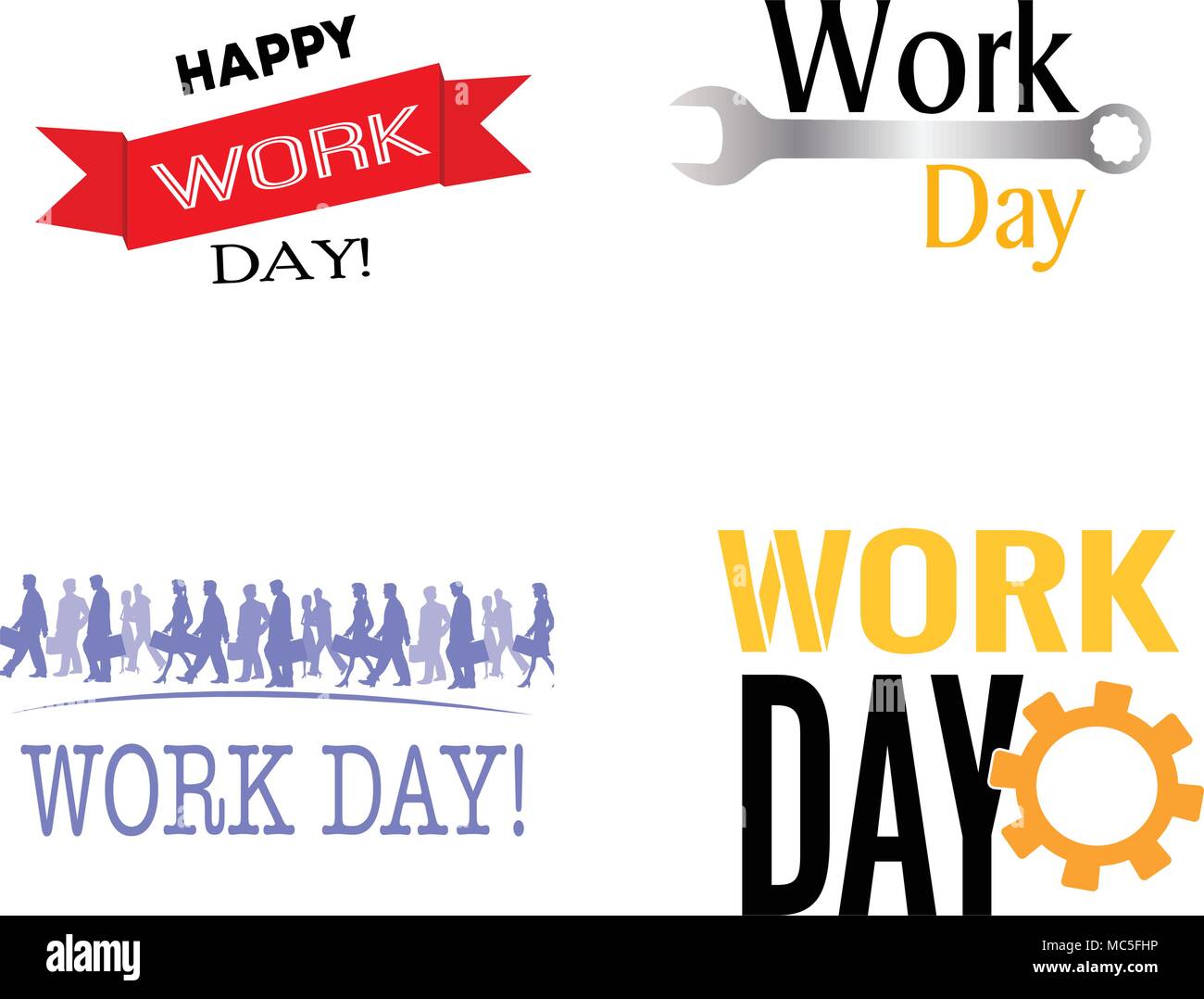 Happy Work Day Stock Vector Image & Art - Alamy