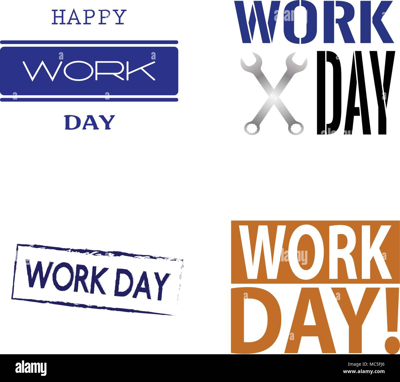 Happy Work Day Stock Vector Image & Art - Alamy