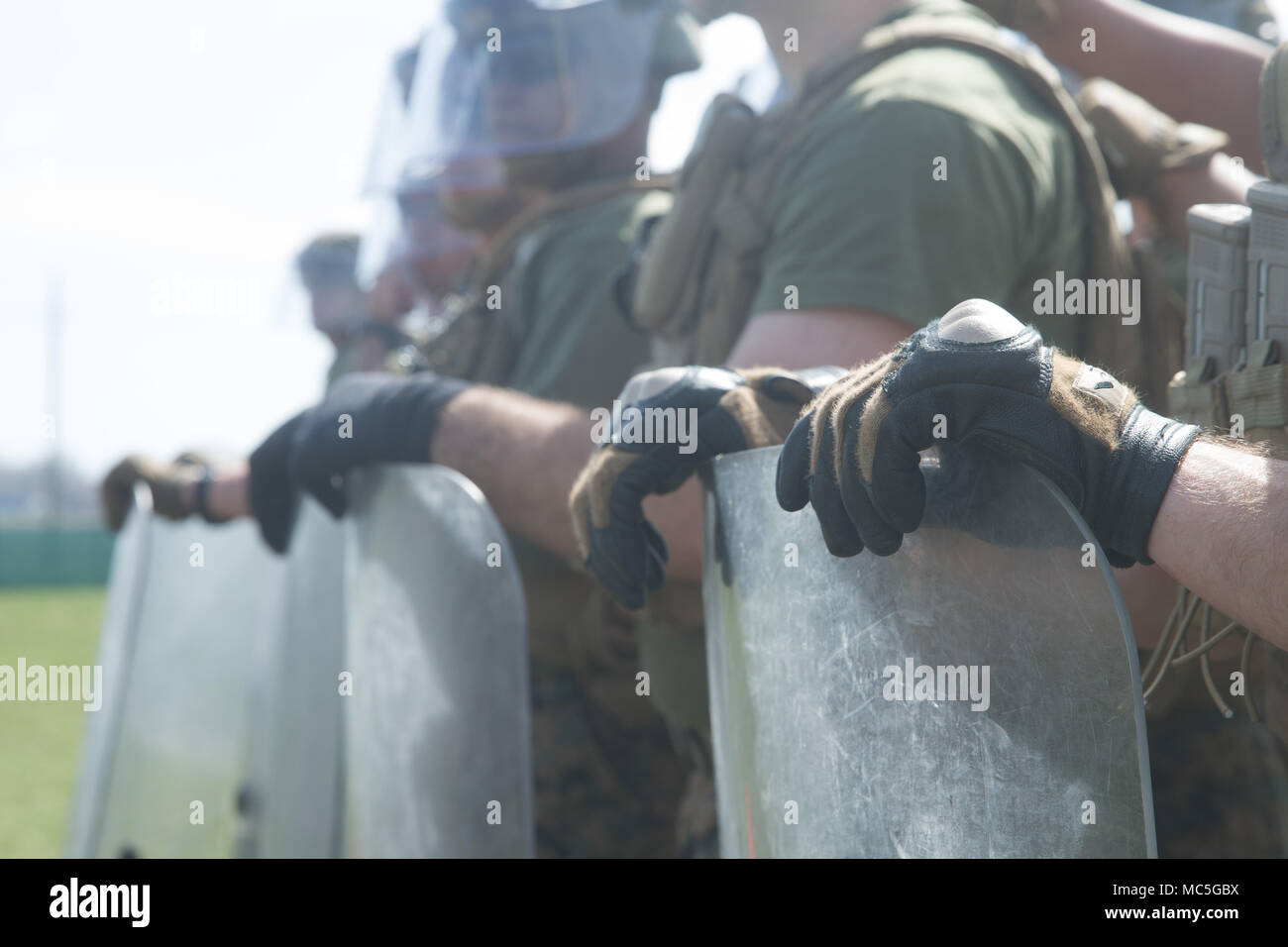 U.S. Marines with, Black Sea Rotational Force (BSRF) 18.1, practice ...