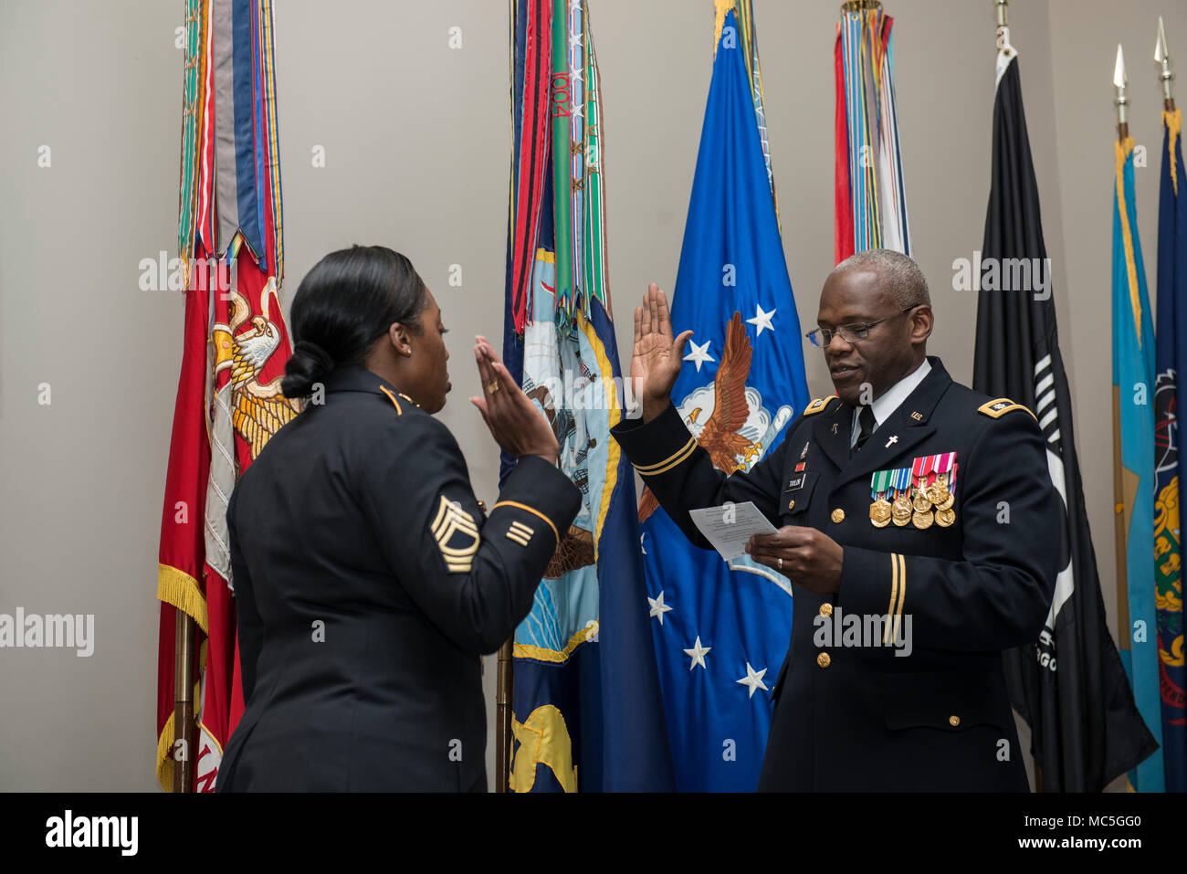 The Oath of the NCO is conducted by U.S. Army Chaplain (Lt. Col.) Sid ...