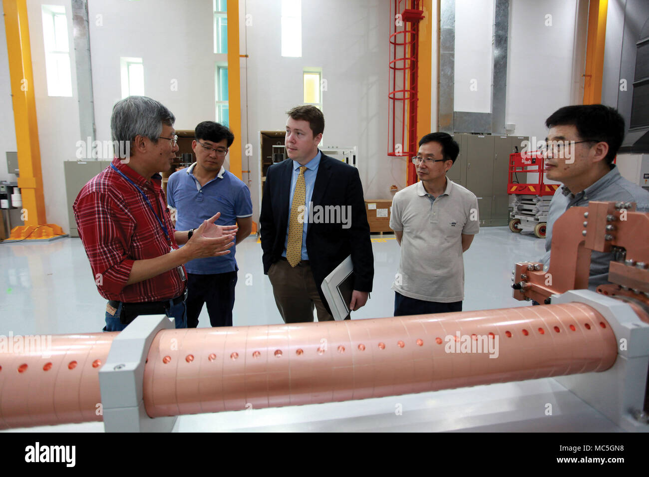 Dr. Mark Griep, third from left, a materials engineer working in the ...