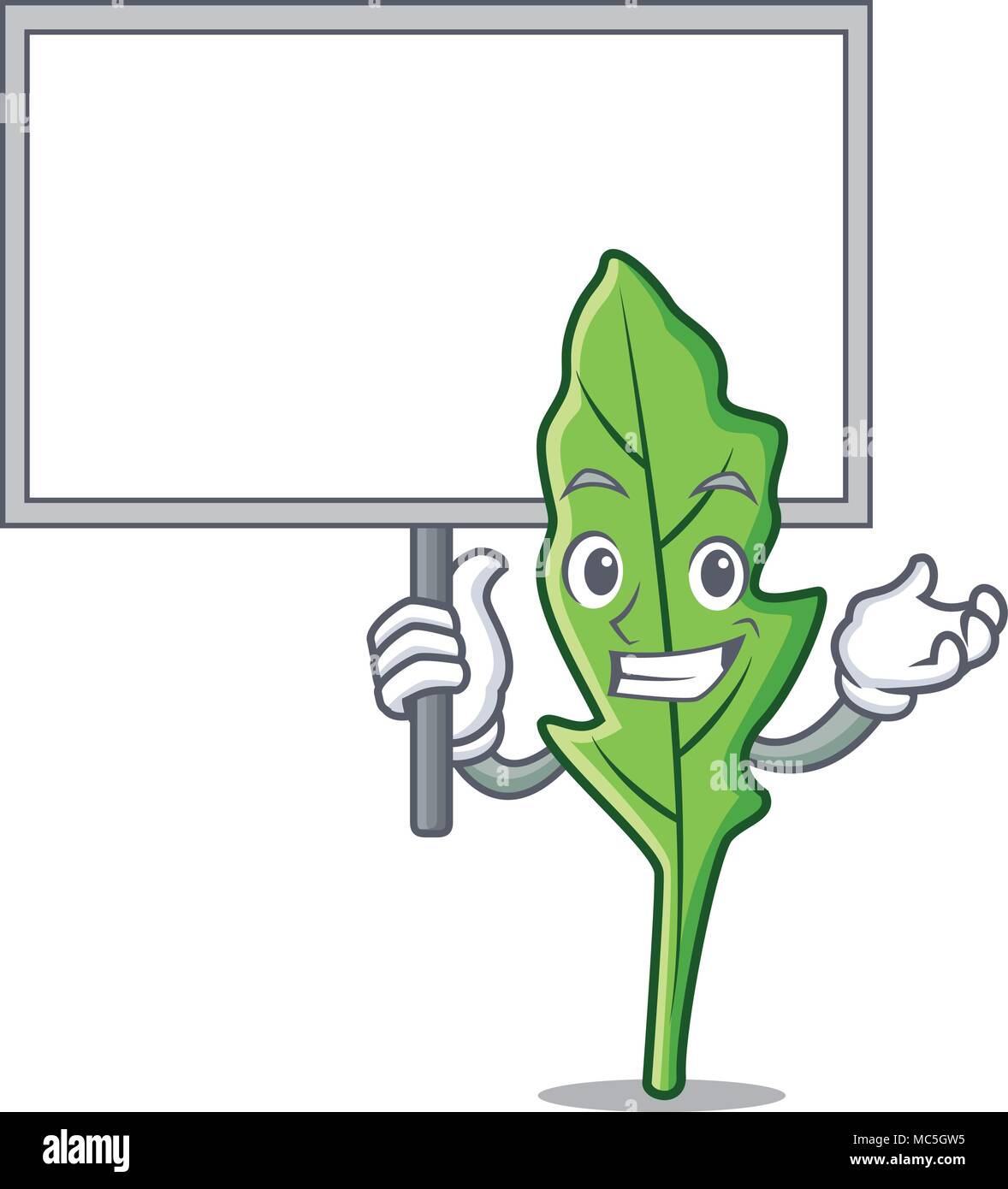 Bring board arugula character cartoon style vector illustration Stock ...