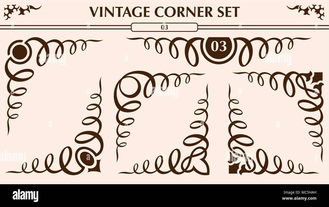 Vintage corner set Stock Vector Image & Art - Alamy