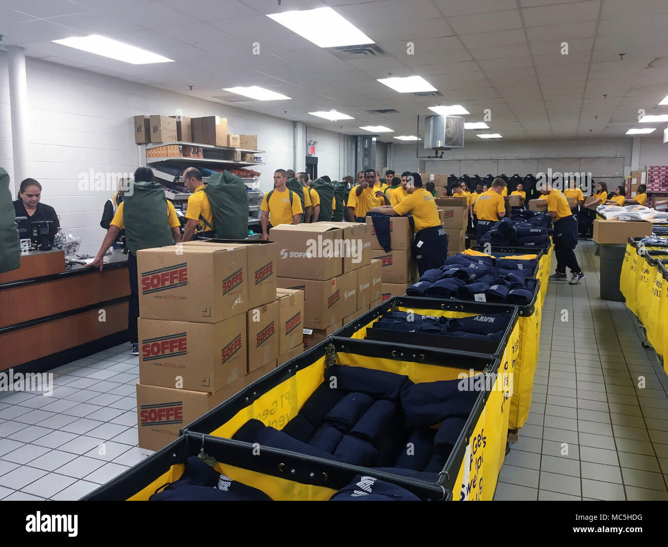 180403-N-UN830-009 GREAT LAKES, Ill. (April 3, 2018) New recruits ...