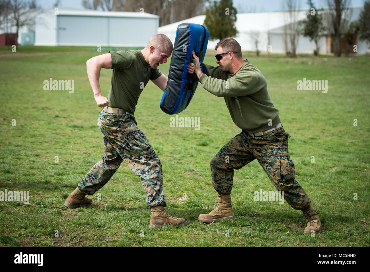 U.S. Marine Corps 1st Lt. Daniel J. Kult, (left) an infantry officer ...