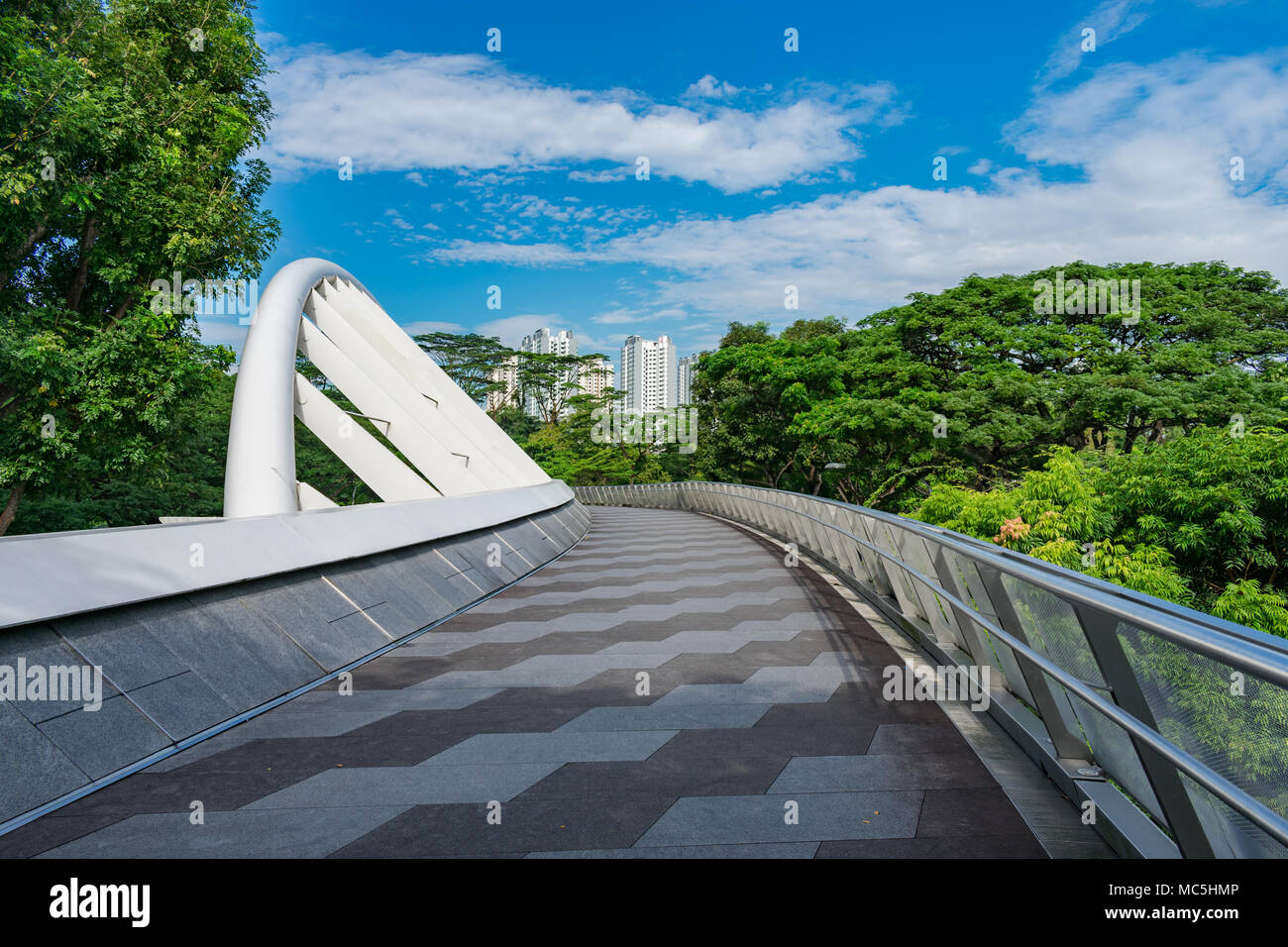 Alexandra Arch pedestrian overhead bridge at HortPark, Southern Ridges ...