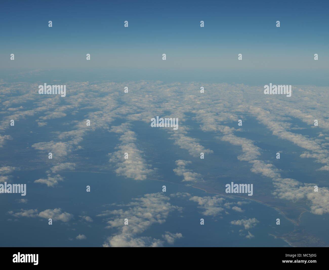 Beautiful scenery of panoramic landscapes of blue sky and cloud as seen ...
